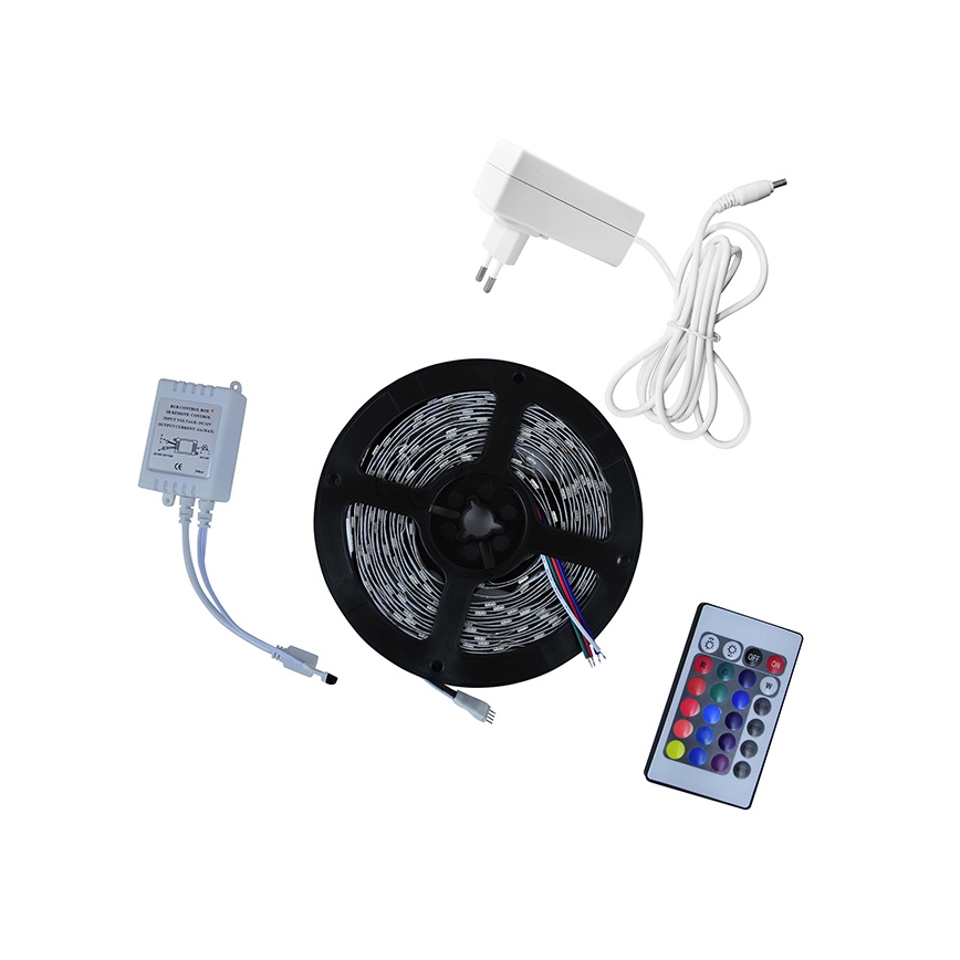 LED RGB Trak 5m + daljinski upravljalnik + napajalnik 24W/12V | Svet svetil