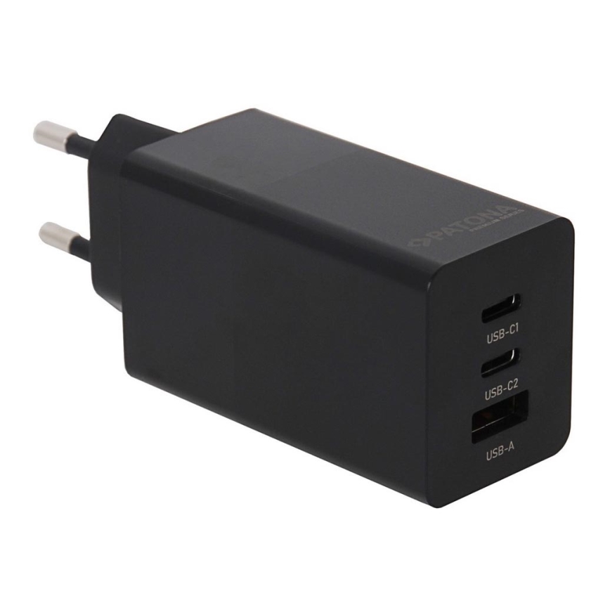 PATONA - Polnilni adapter 2xUSB-C + 1xUSB-A Power Delivery 65W/230V | Svet svetil